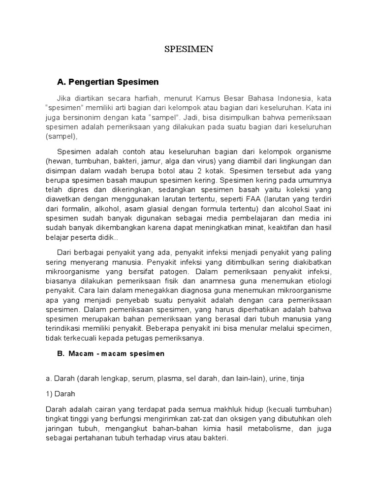 SPESIMEN | PDF