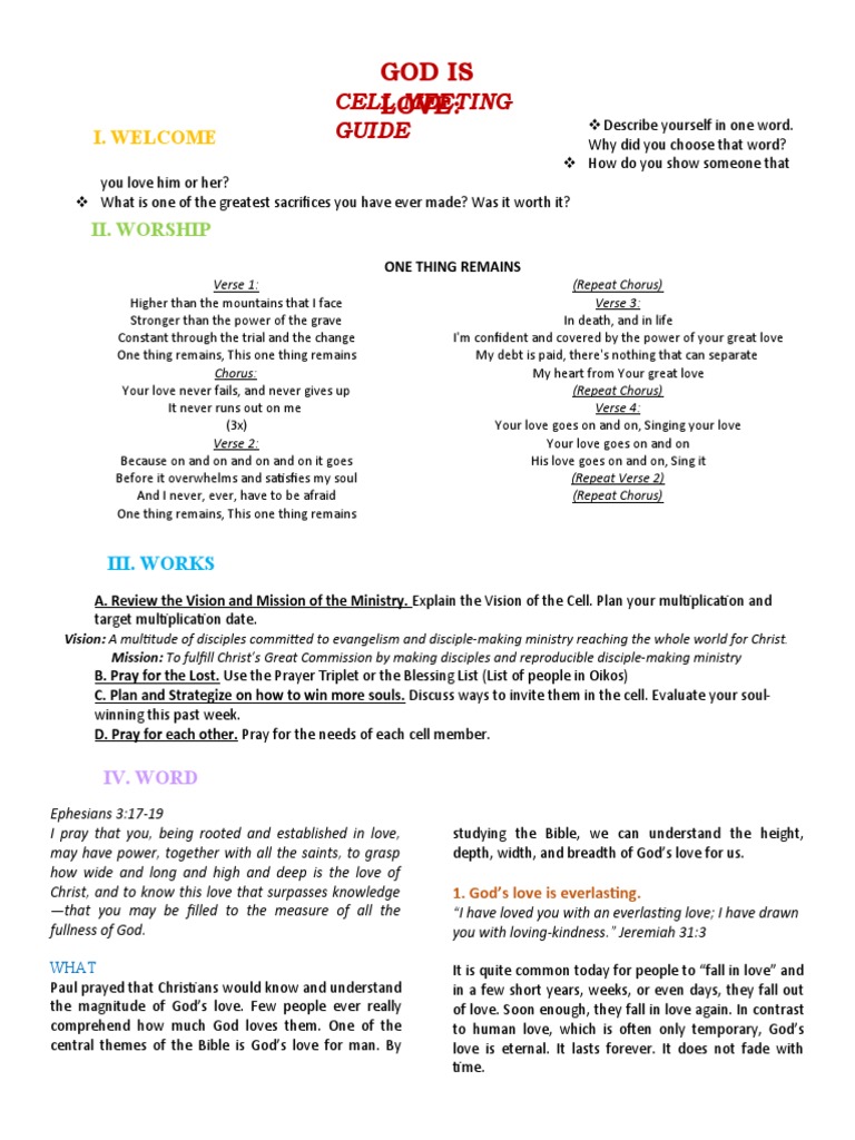 God's Unending Love | PDF | Love | God