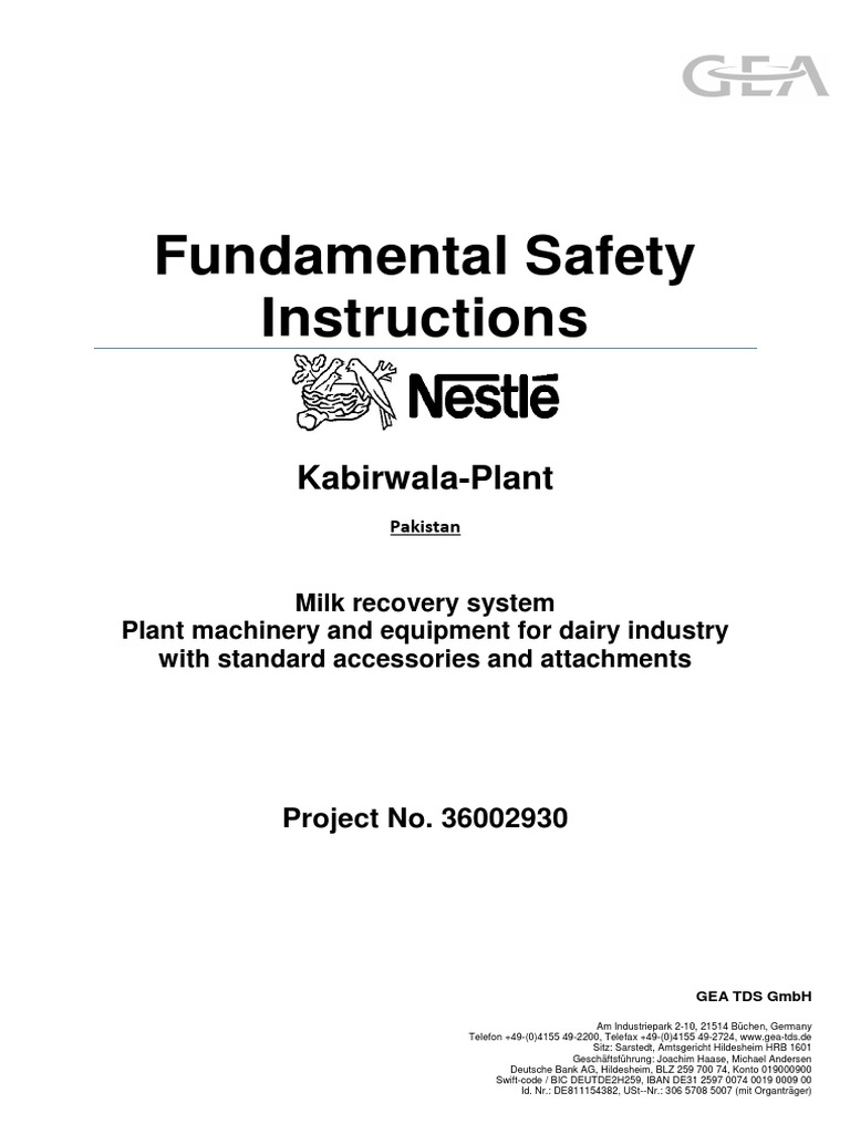 Fundamental Safety Instructions | PDF | Valve | Safety