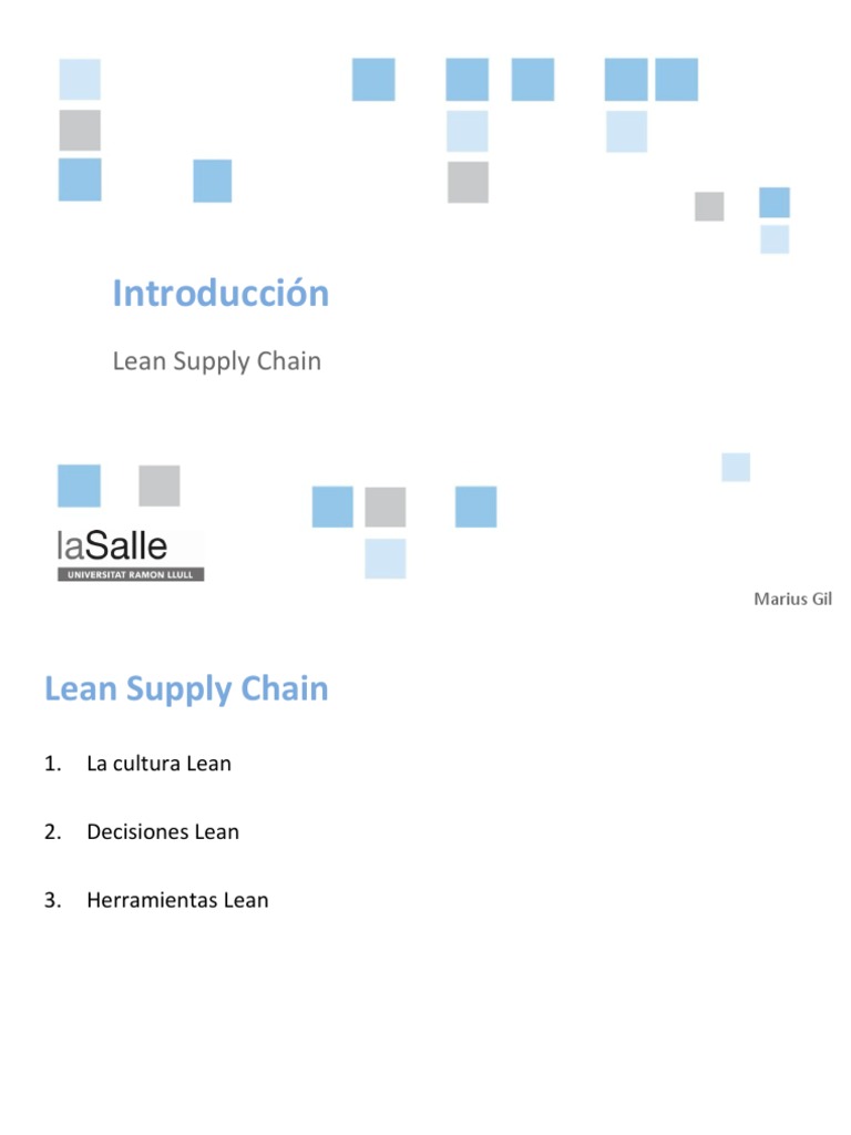 Introducción Lean Supply Chain | PDF | Lean Manufacturing | Business