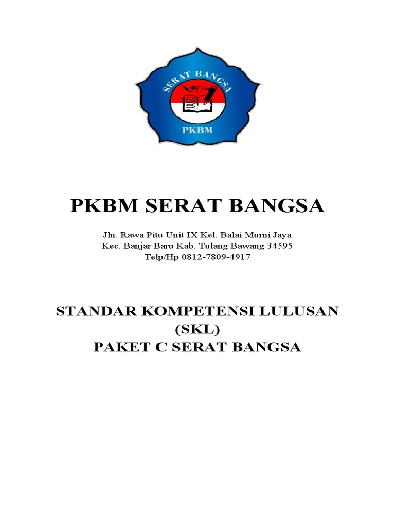 SKL Paket C: Kompetensi Lulusan PKBM Serat Bangsa | PDF