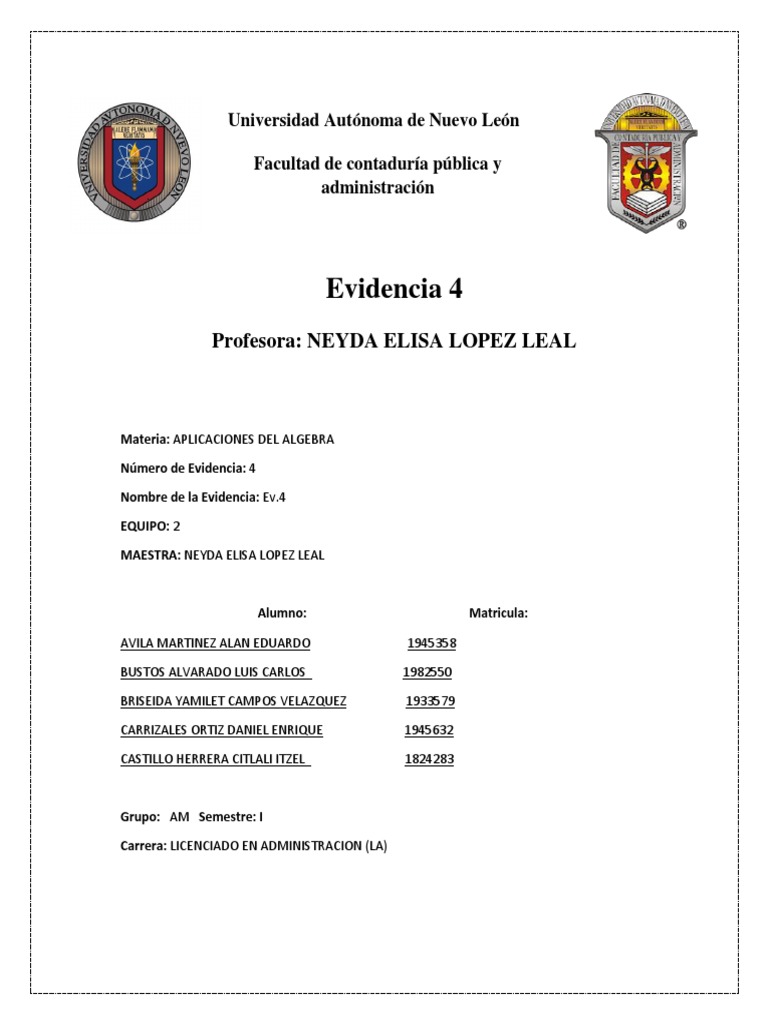 Ev 4eq 2 | PDF | Logaritmo | Ecuaciones