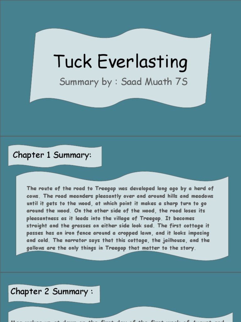 Tuck Everlasting Summary Pdf : Tuck Everlasting: Chapter Summaries – ILOC
