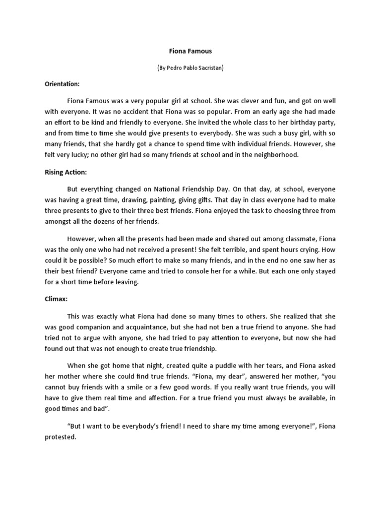 Fiona Famous: Orientation | PDF | Narration