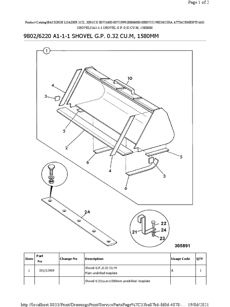 Manual Parts 1cx JCB | Download Free PDF | Loader (Equipment) | Screw