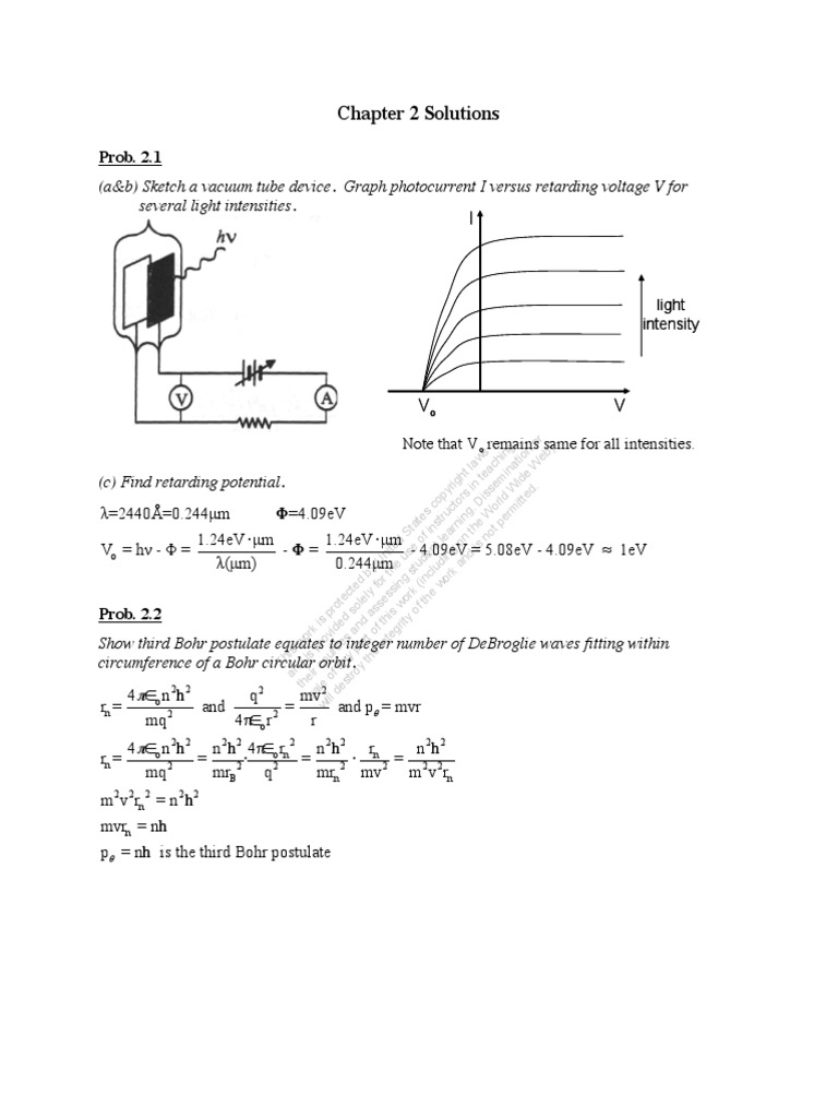 Chapter 2 Solutions: Prob. 2.1 | PDF | Physics | Neutron