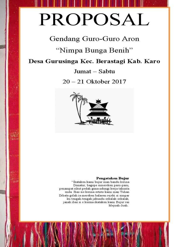 Undangan Proposal Gendang Guro-Guro Aron | PDF