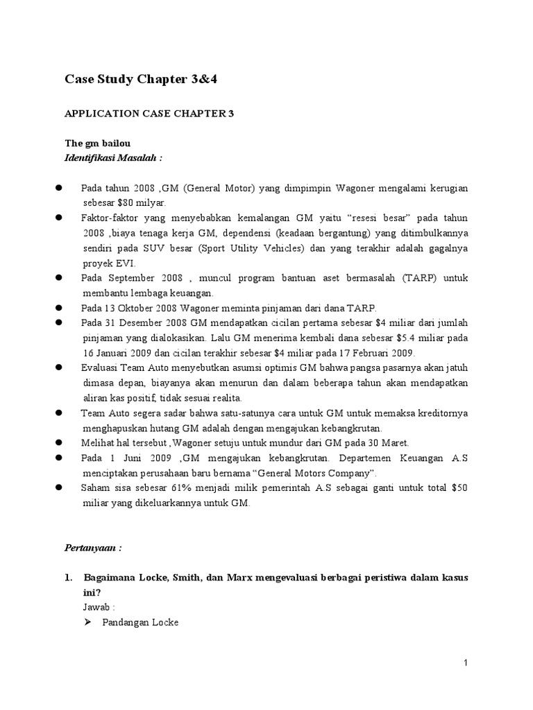 Rangkuman Analisis Kasus Chapter 3 & 4 Velasquez | PDF