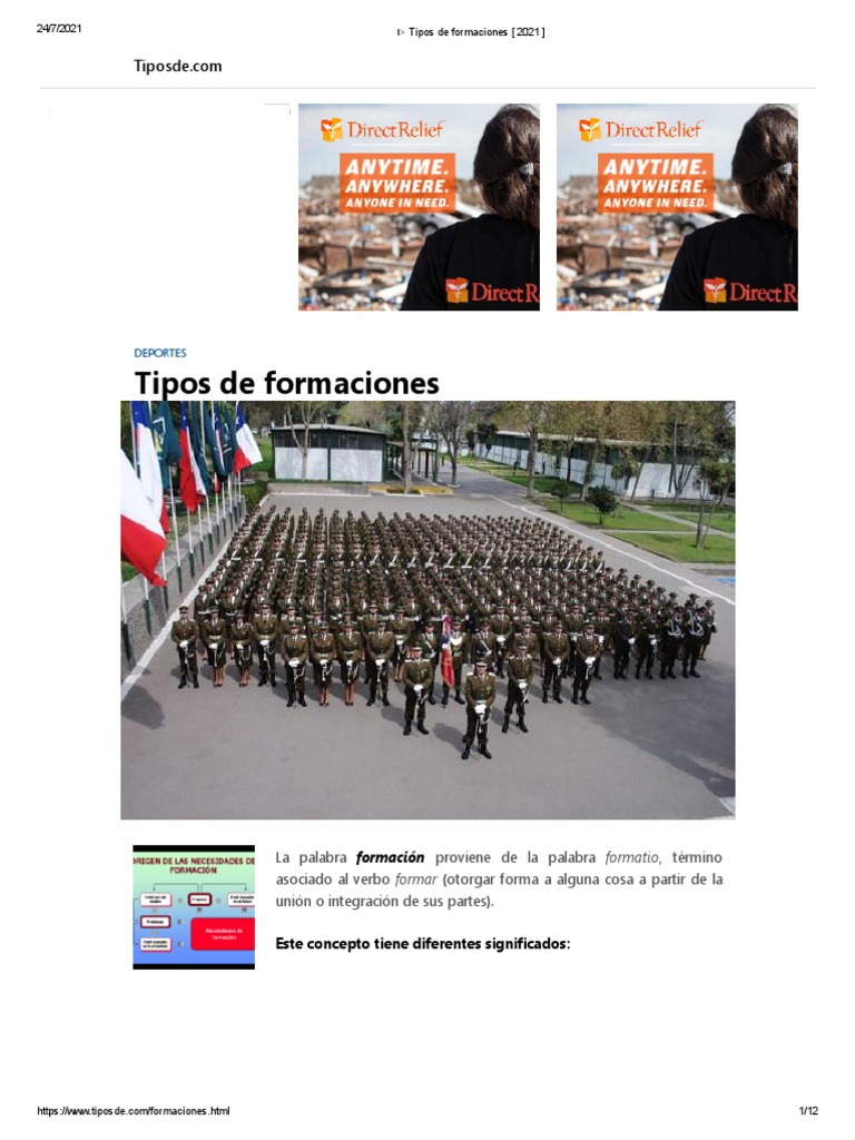 Tipos de Formaciones (2021) | PDF