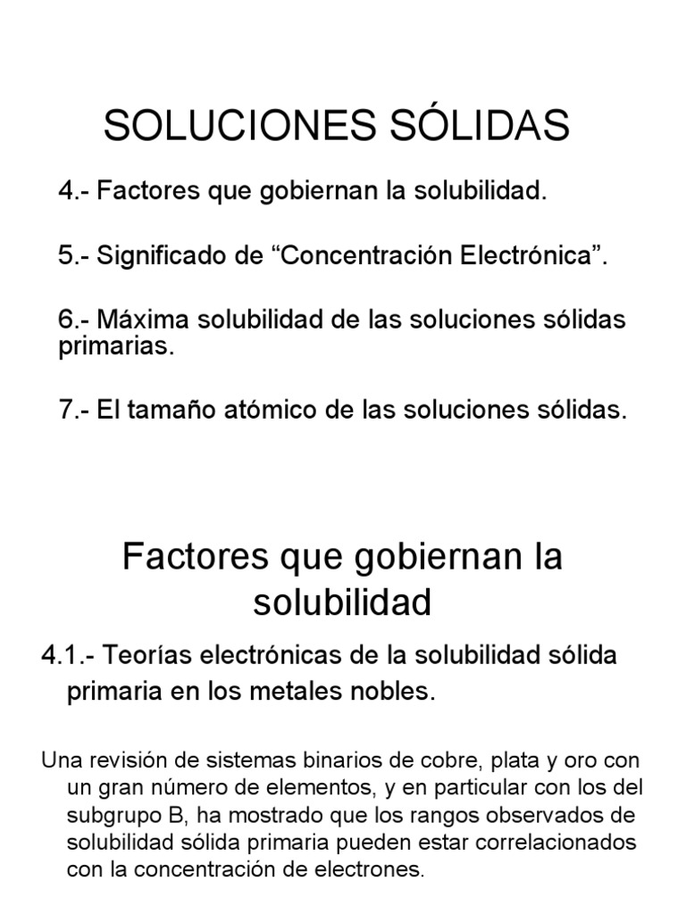 Expo. 2 SOLUCIONES SÓLIDAS | PDF | Electrón | Átomos