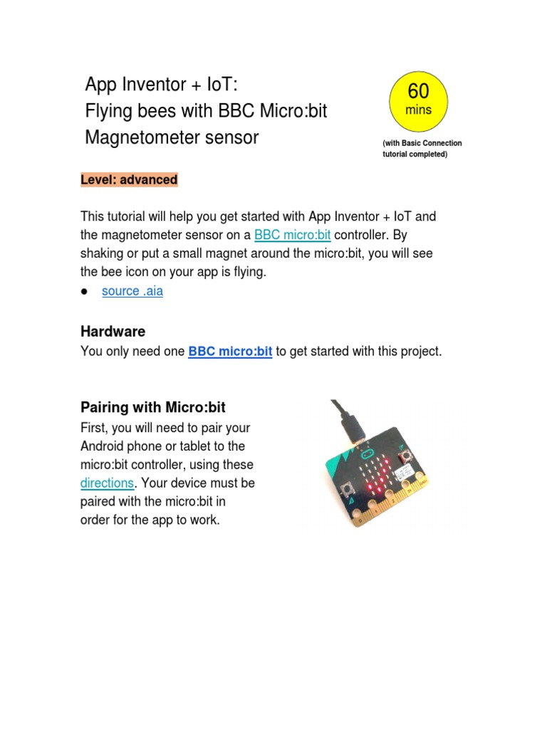 MIT App Inventor Microbit Magnetometer | PDF | Magnetometer | Mobile App