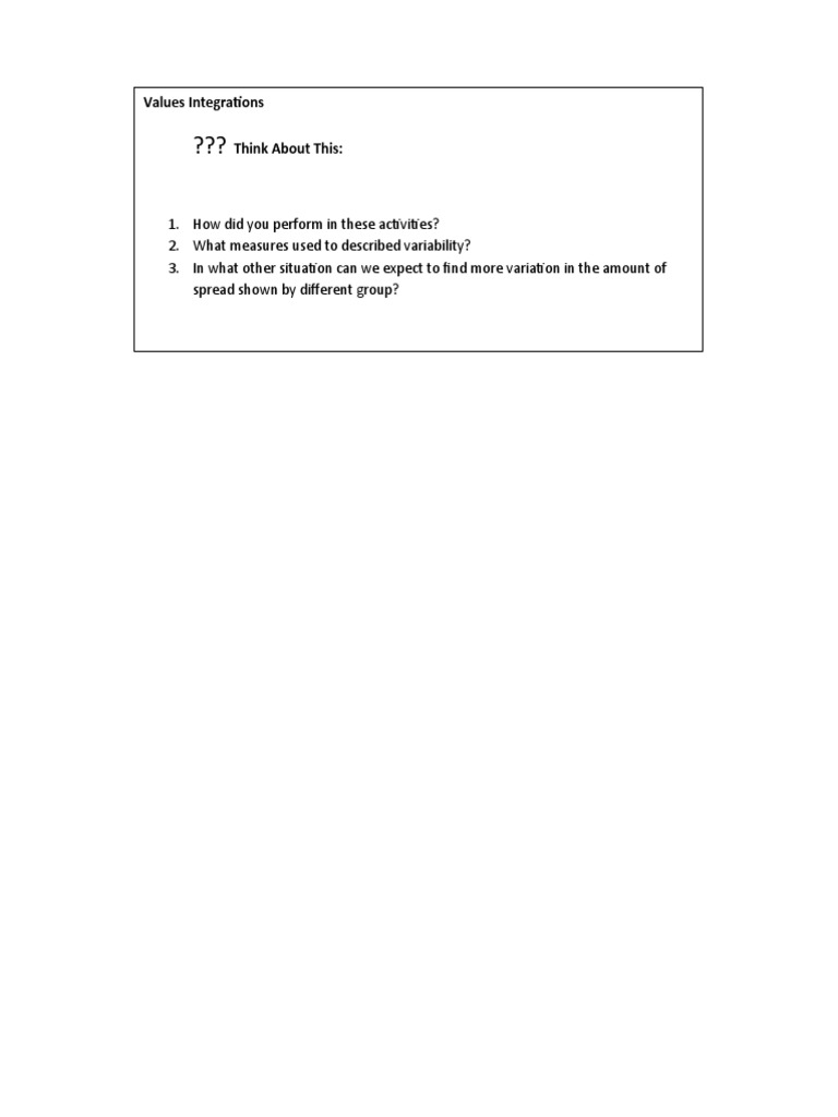 Values Integration | PDF