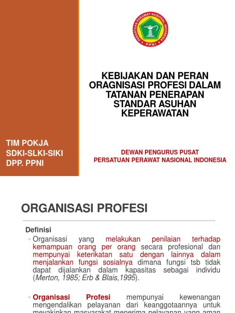 Z31 - Kebijakan Dan Peran PPNI Dalam Penerapan SDKI-SLKI-SIKI | PDF