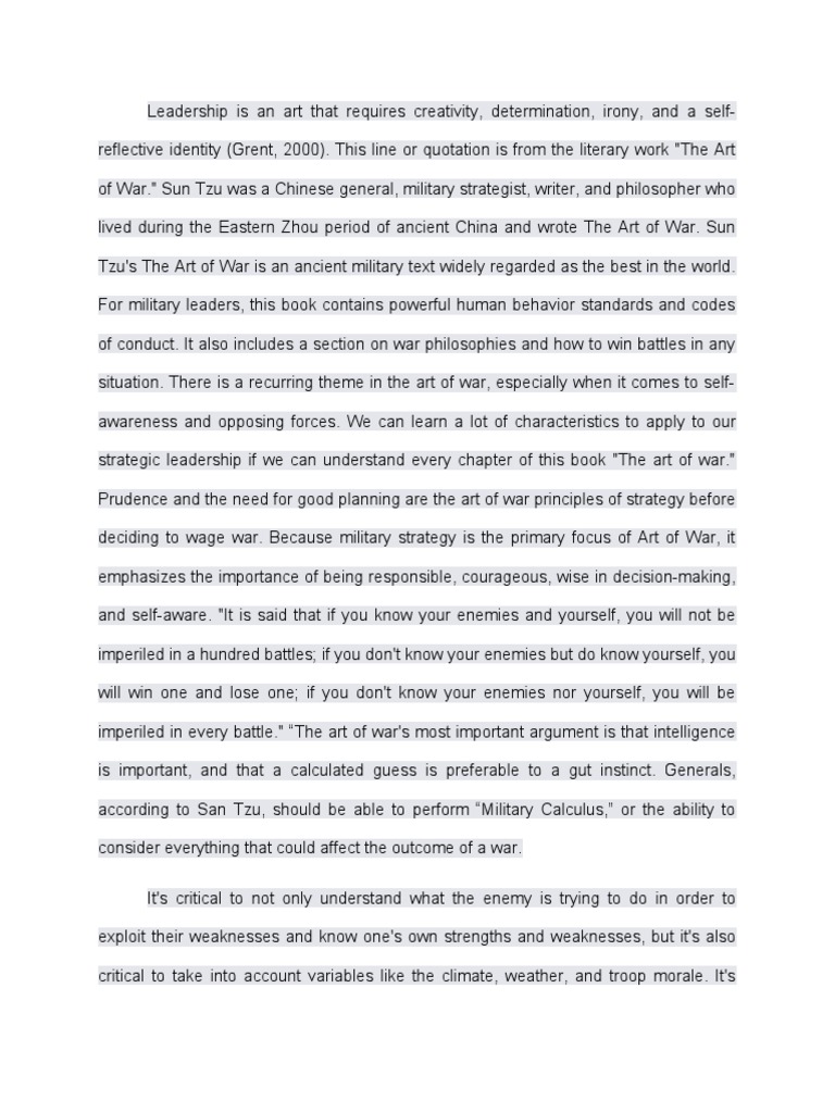 The Timeless Strategic Principles of Sun Tzu's The Art of War and Their ...