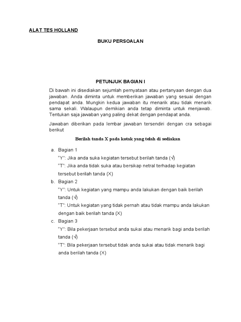 Tes Holland | PDF