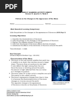 Activity Sheet - Science 5 Q4 W5 | PDF | Moon | Earth