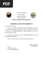 CERTIFICATION Solo Parent | PDF