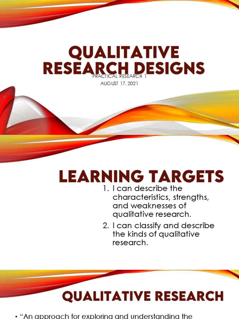 Qualitative Research Designs | PDF | Qualitative Research | Ethnography
