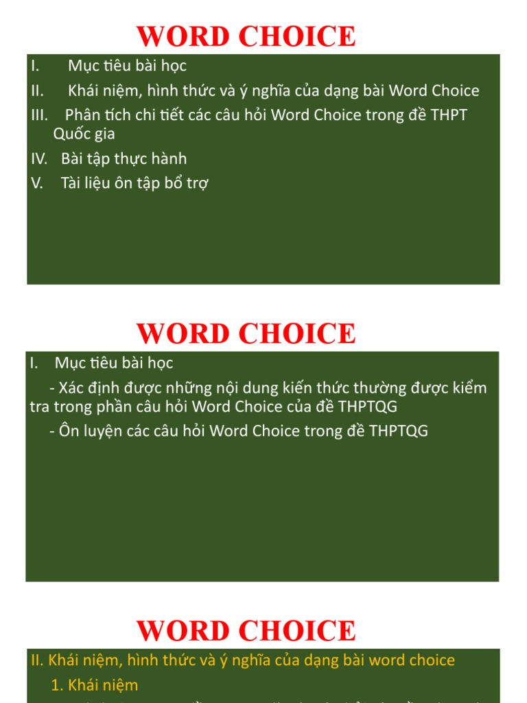 Word Choice | PDF