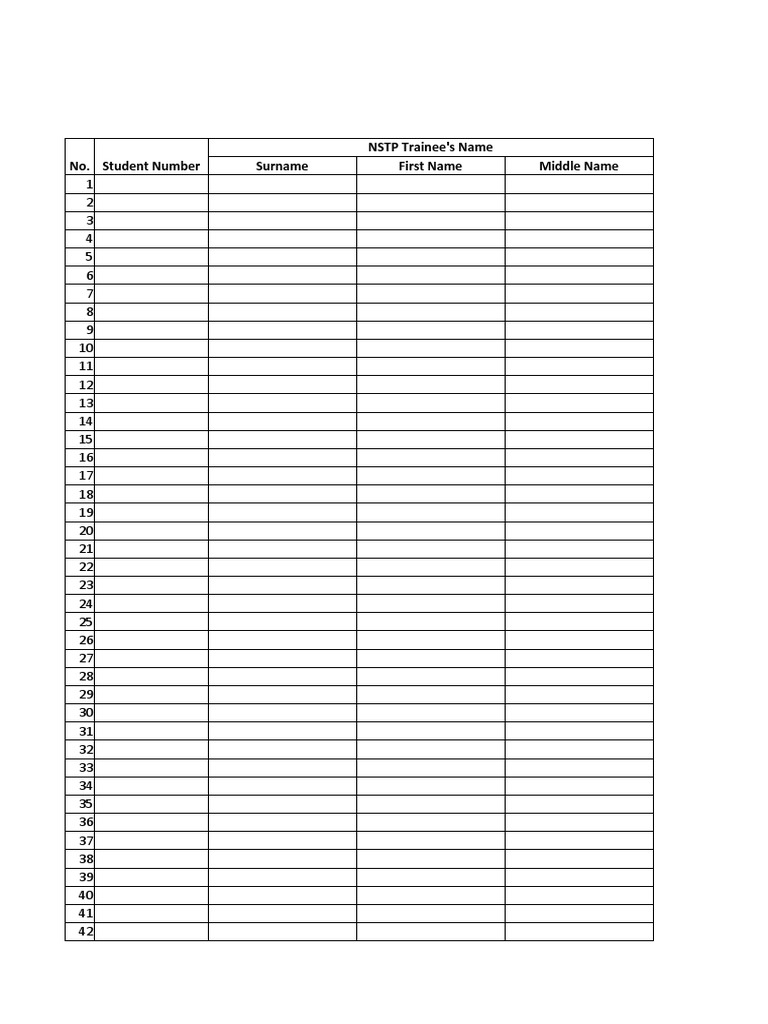 Ched NSTP Oss Form 2b Excel Form | PDF | Onomastics