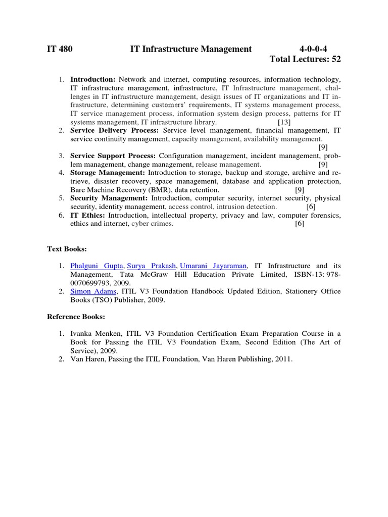 IT Infrastructure Management | PDF