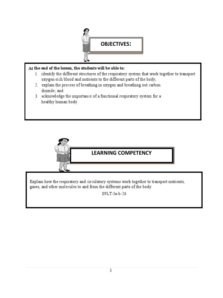 SCIENCE 9 Q1-WK 1-2.a FOR STUDENT | PDF | Breathing | Respiratory Tract