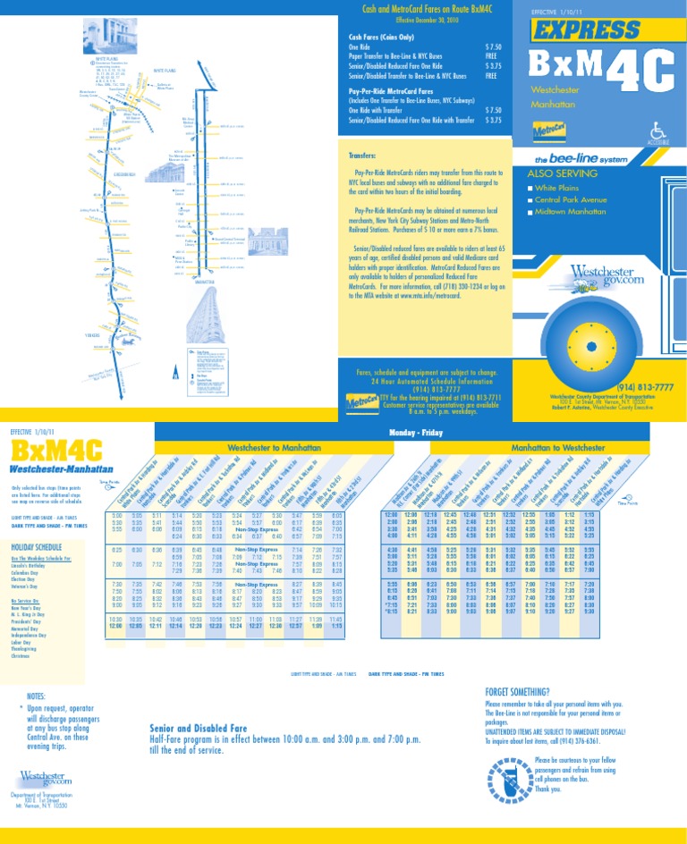 BxM4C Express Bus Schedule | PDF | Public Transport | Passenger Rail ...