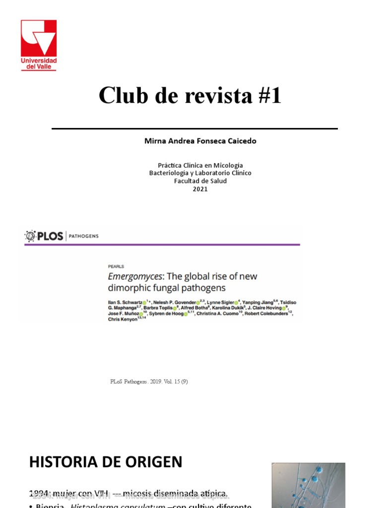 Emergomyces pasteurianus y emergomicosis | PDF | Especialidades Medicas ...