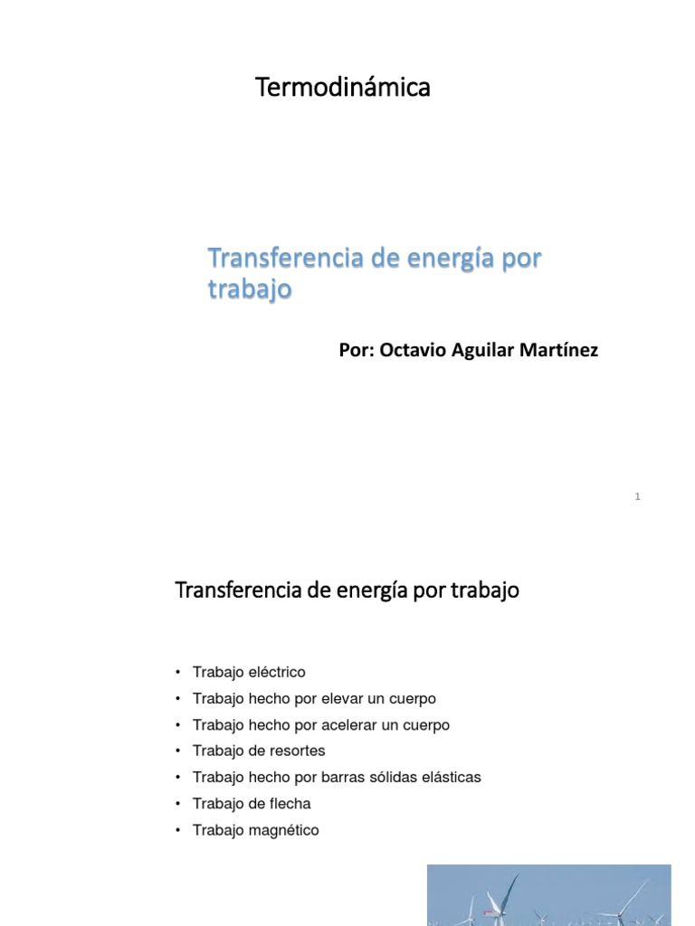 Transferencia de energía por trabajo | PDF | Vatio | Física Aplicada e ...