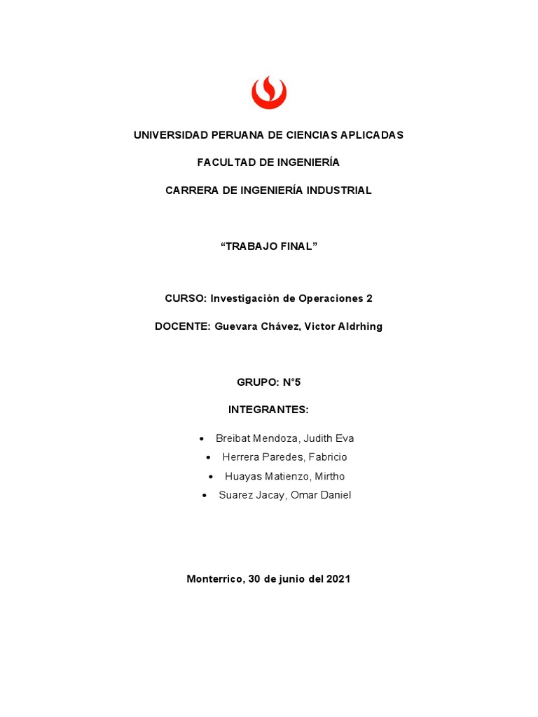 TF Iop 2 - Grupo 5 | PDF | Programación dinámica | Programación de computadoras
