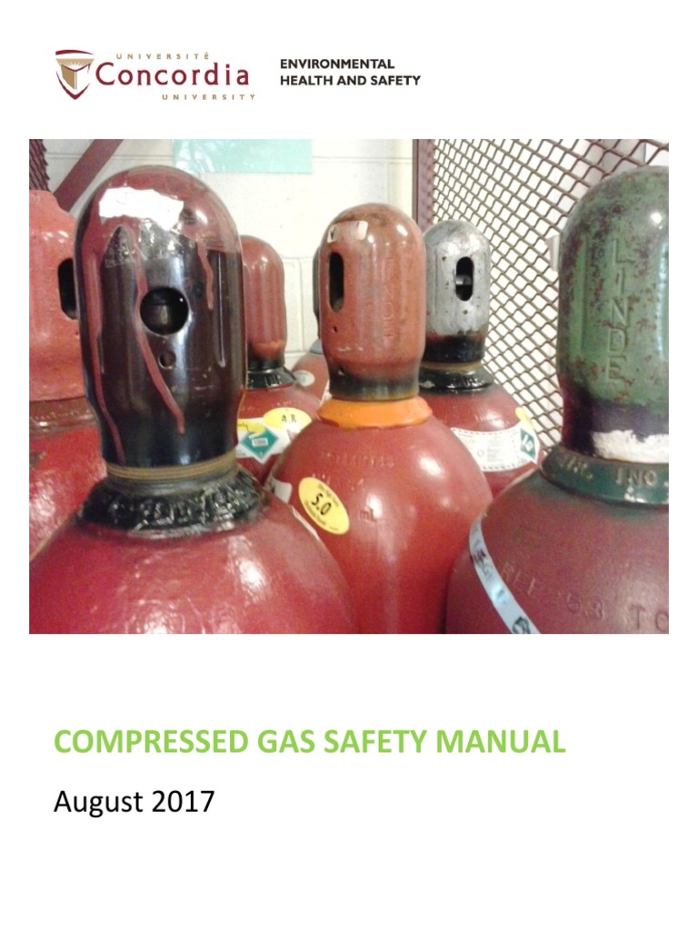 Compressed Gas Safety Manual: August 2017 | PDF | Chlorofluorocarbon ...