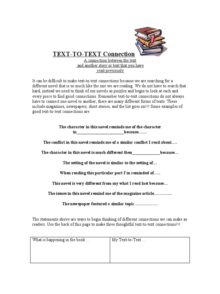 TEXT-TO-TEXT Connection | PDF | Books | News