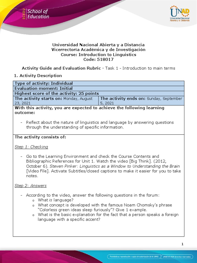 Linguistics Task 1 Activity Guide | PDF | Plagiarism | Academic Dishonesty