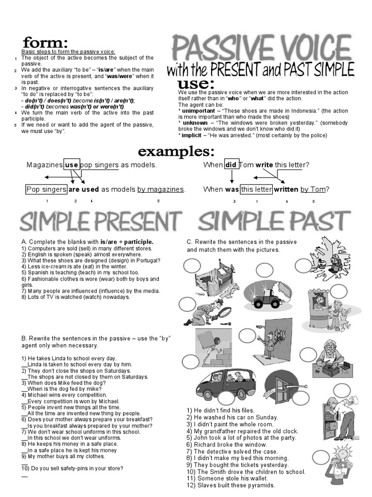Passive Voice Handout | PDF | Verb | Linguistics
