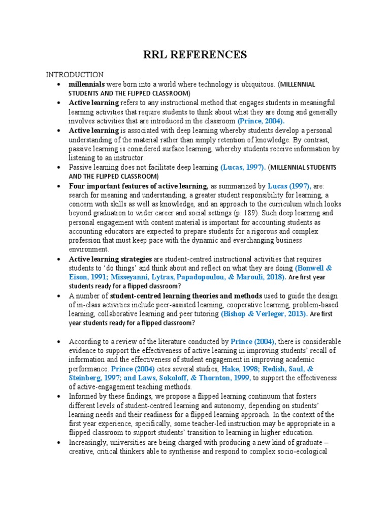 RRL References | PDF | Learning | Lecture