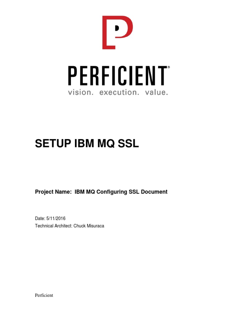 Project Name Ibm Mq Configuring Ssl Document Pdf Public Key