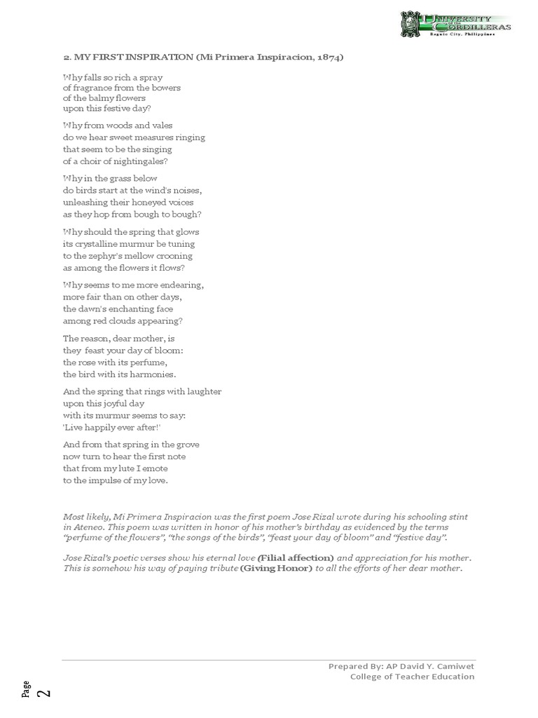 My First Inspiration | PDF