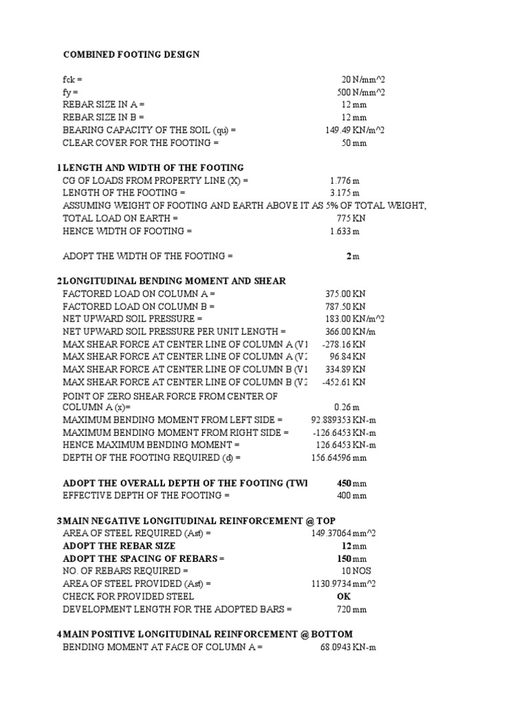 Combined Footing | PDF | Building Technology | Mechanical Engineering