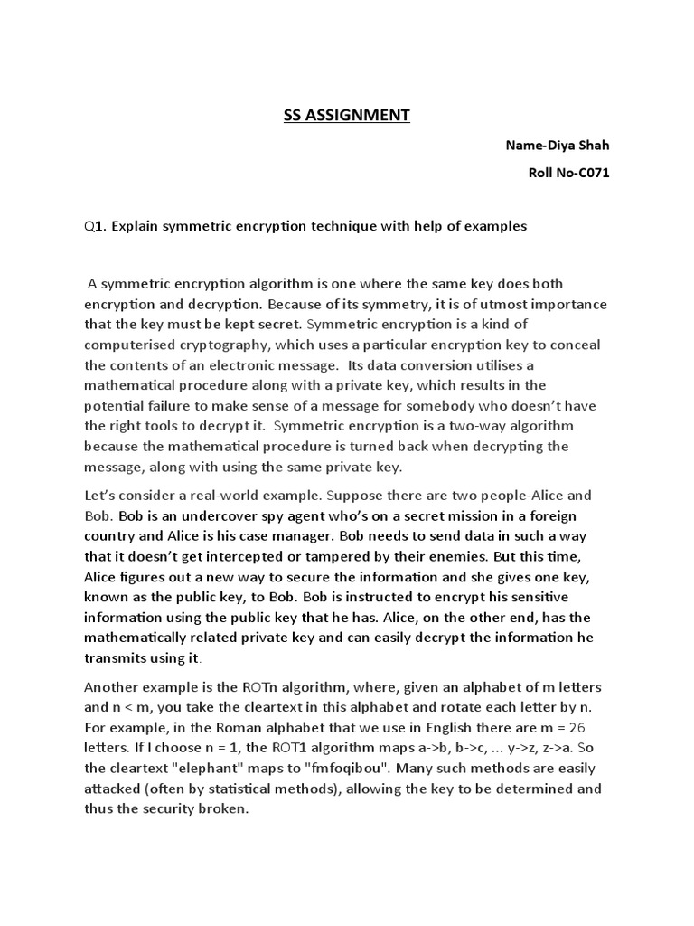 Explaining Symmetric Encryption Techniques Through Examples of ROT Ciphers, Cipher Keys, and ...