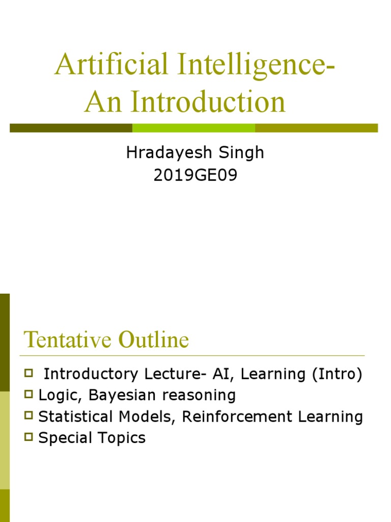 Artificial Intelligence - Introduction | PDF | Artificial Intelligence ...