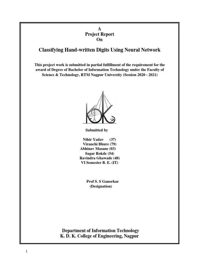 Analyzing the Performance of a Neural Network Model for Handwritten ...