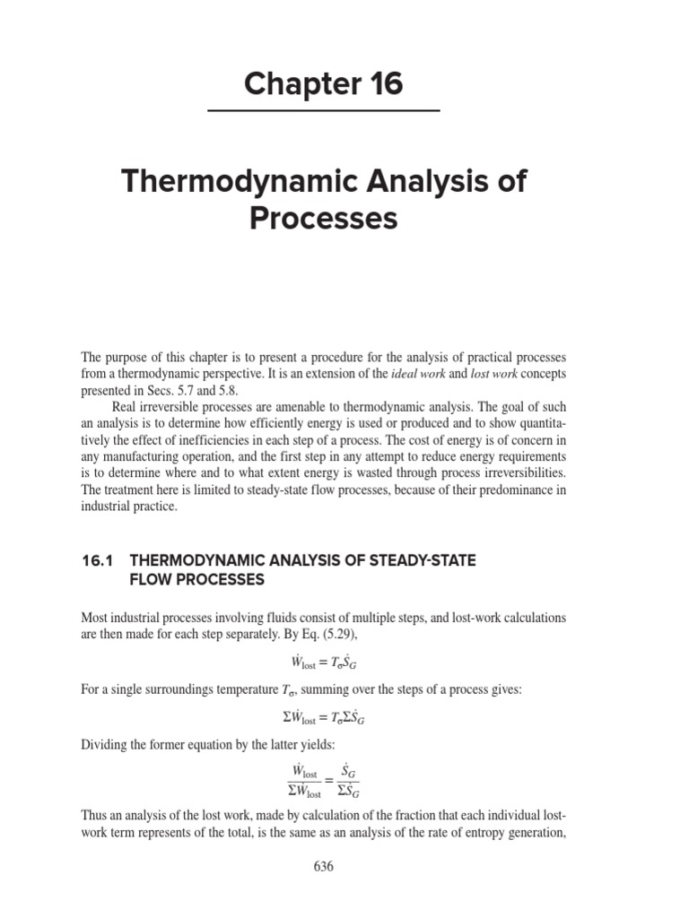 16.1 Thermodynamic Analysis of Steady-State Flow Processes | PDF ...
