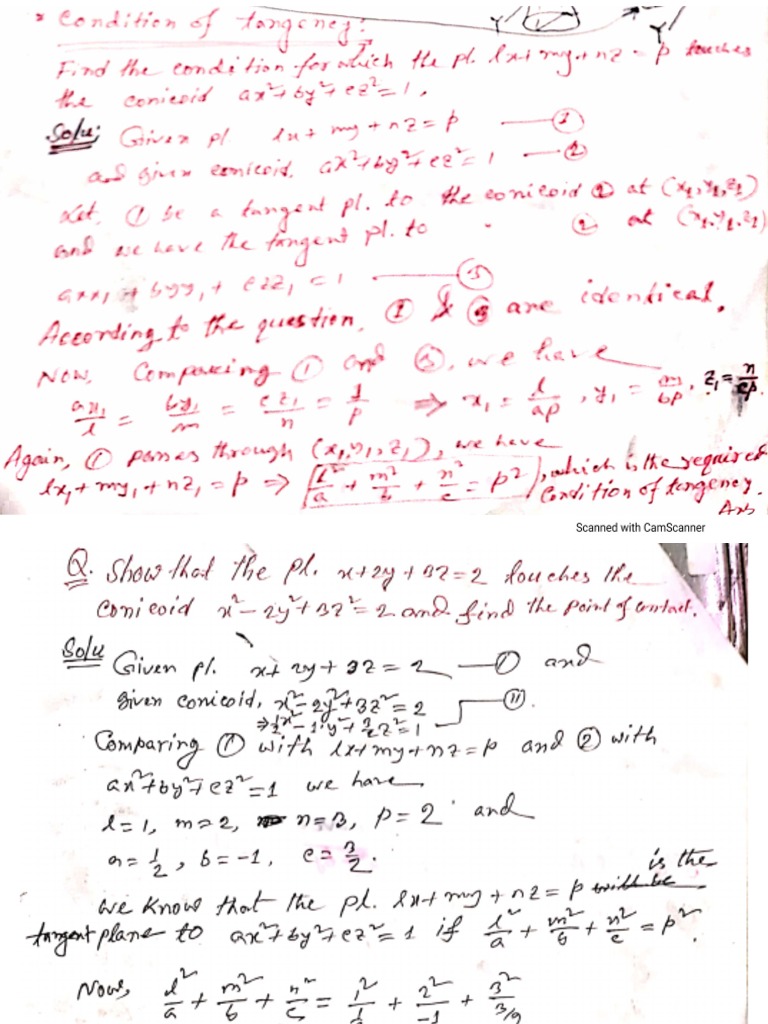 Central Conicoid | PDF