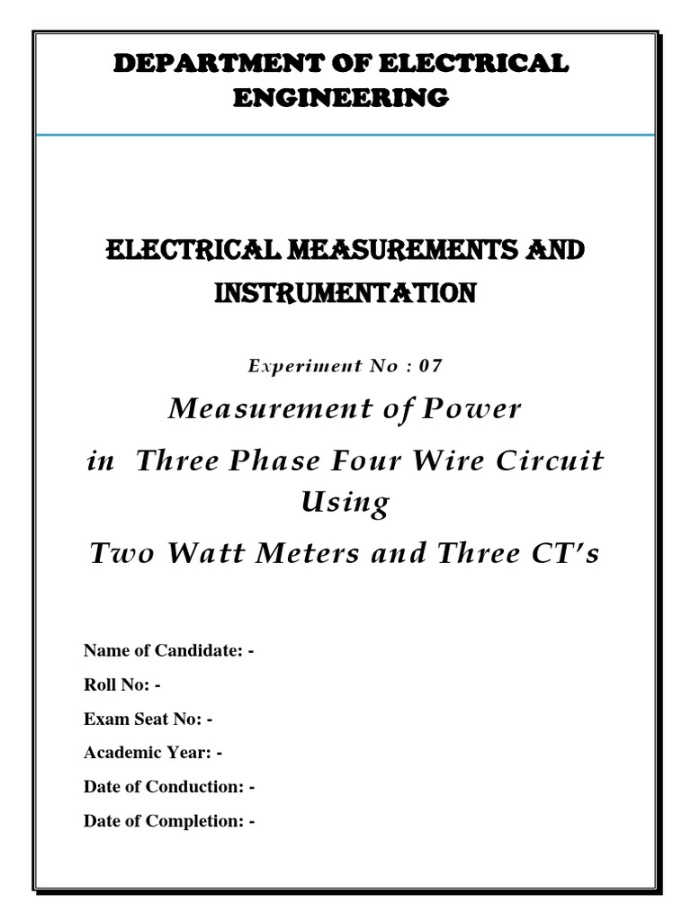 Electrical Measurements and Instrumentation | PDF | Electricity ...