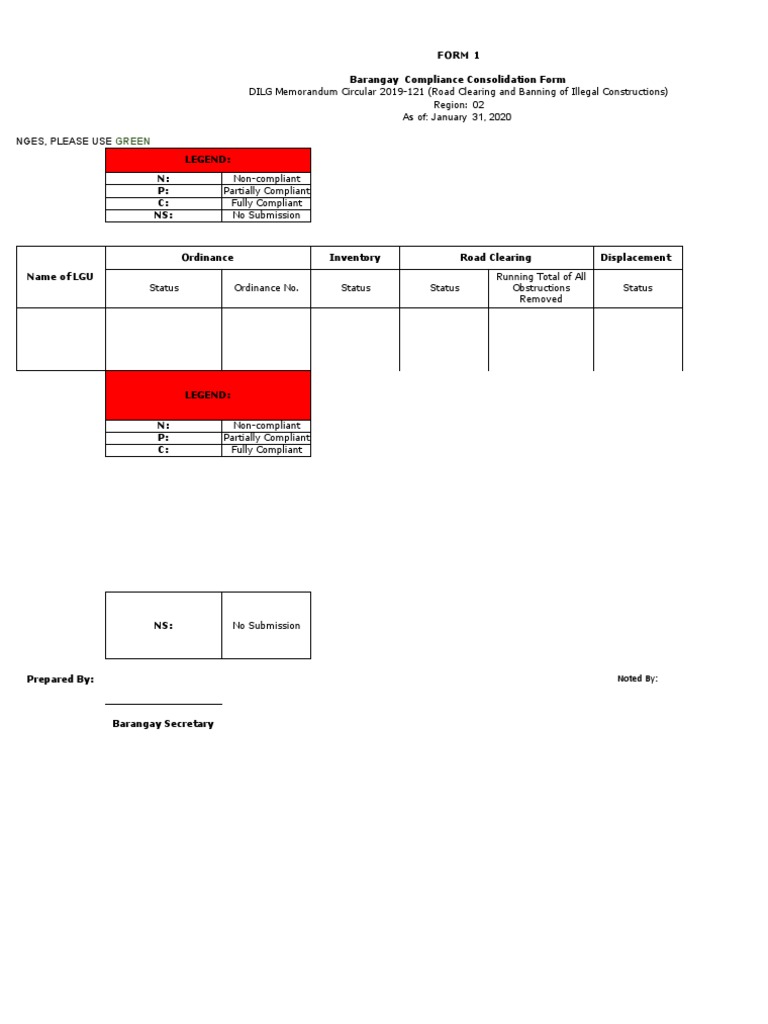 Form 1 - 2020 Road Clearing | PDF | Street | Road