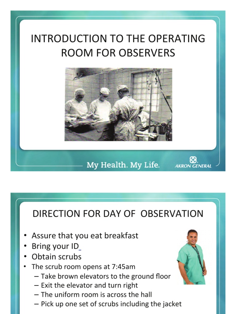 Introduction To The Operating Room For Observers | PDF | Surgery ...