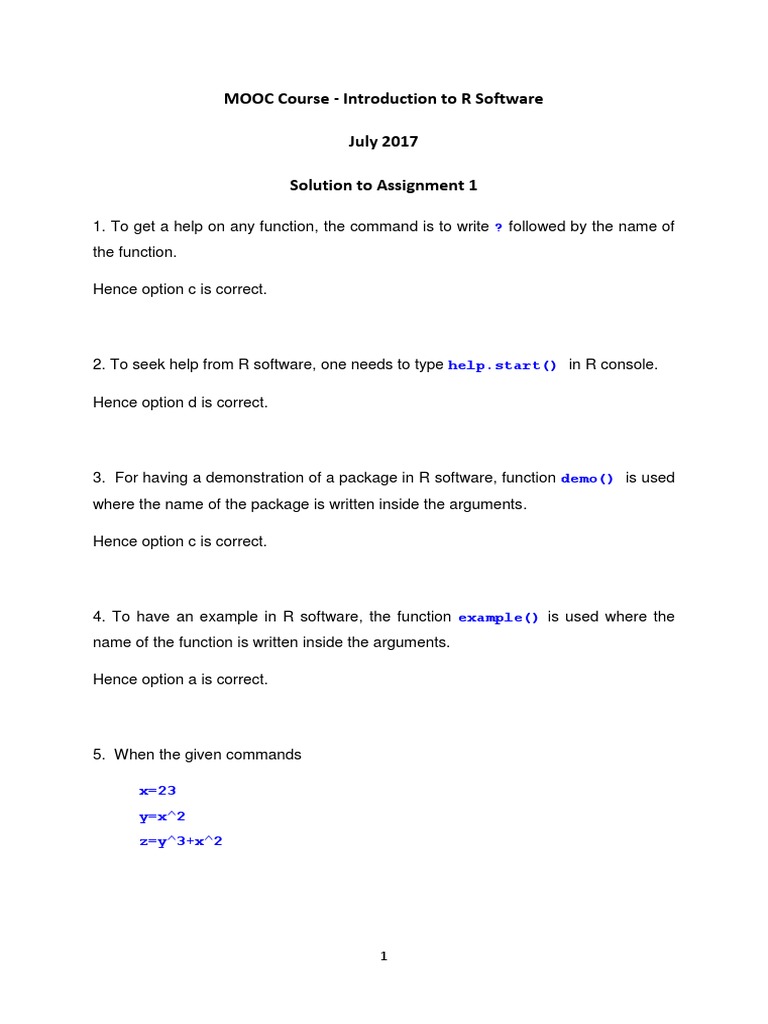 Solutions and Explanations to Mathematical and Statistical Problems in R Programming Language ...