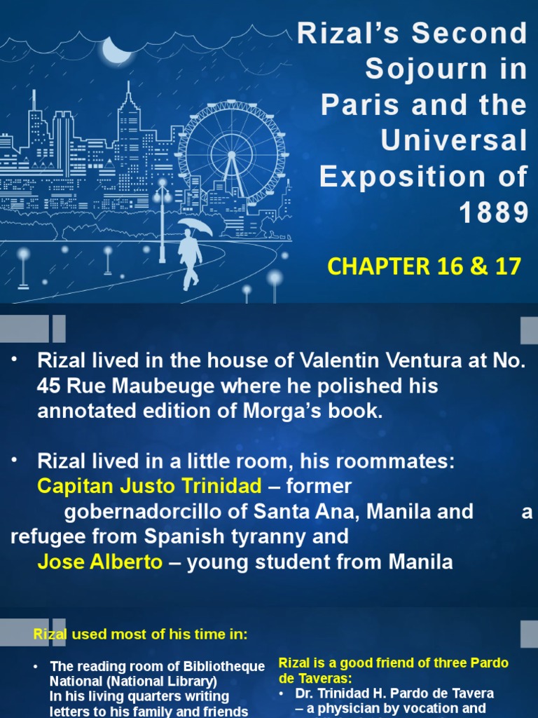Rizal's Second Sojourn in Paris and The Universal Exposition of 1889 ...