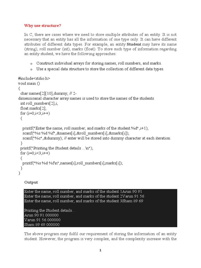 Structures In C Programming Pdf Pointer Computer Programming