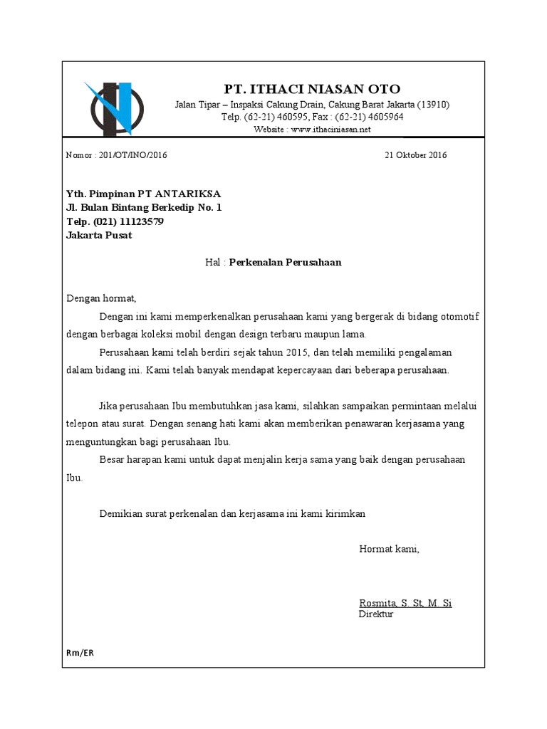 Surat Perkenalan | PDF